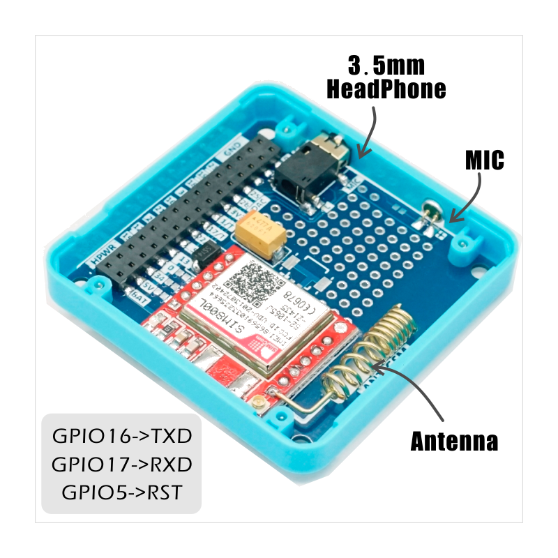 M5stack Gsm Sim800l Stackable Iot Development Board For Arduino Esp32 With Mic And 35mm Headphone